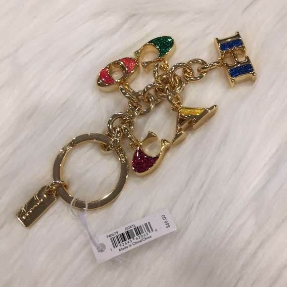 Coach | Accessories | Coach Multicolors Letter Mix Charms Keyring Nwt ...